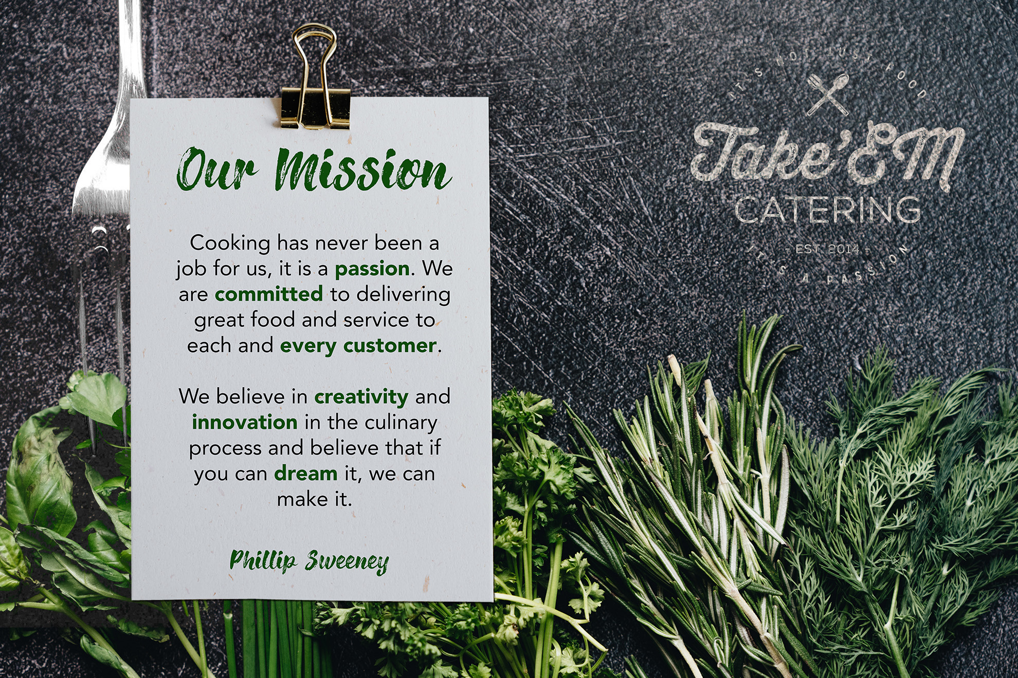 Main Course – Take'em Catering